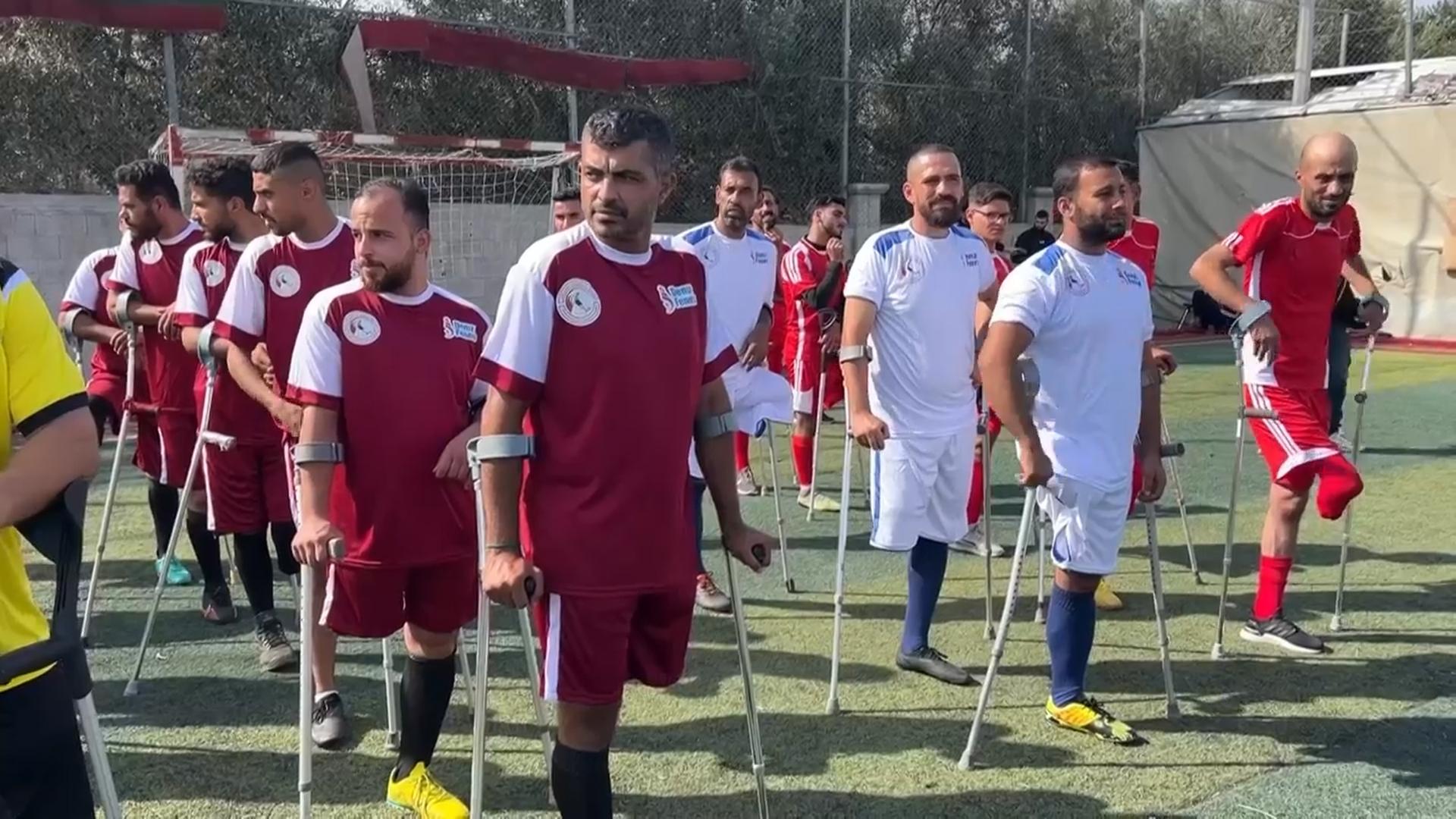 Palestinian footballers gather in central Gaza for tournament organized ...