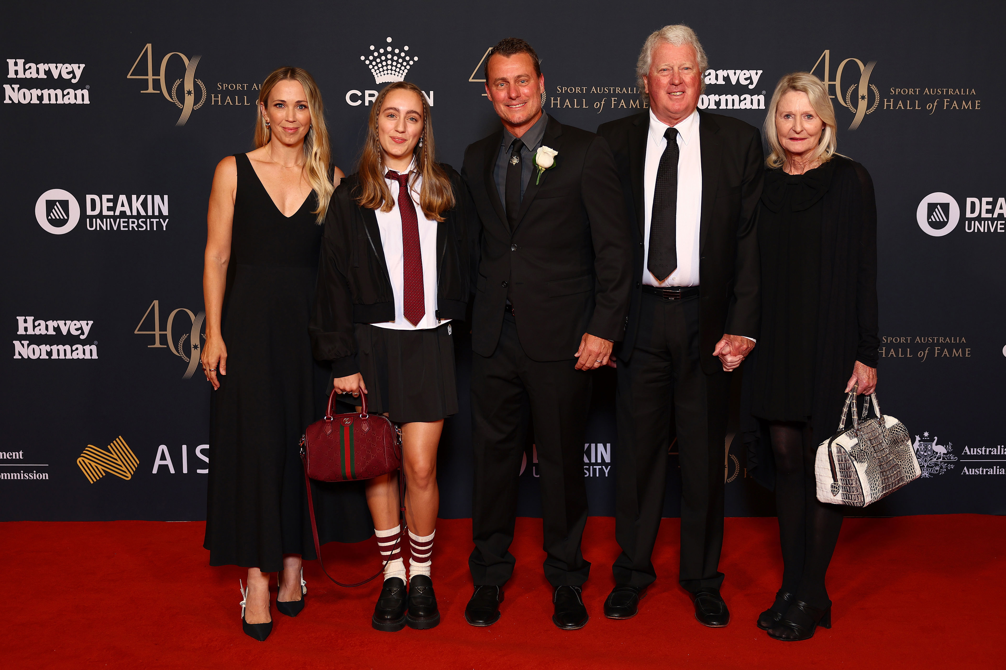 Bec and Lleyton Hewitt make rare red carpet appearance at sports gala