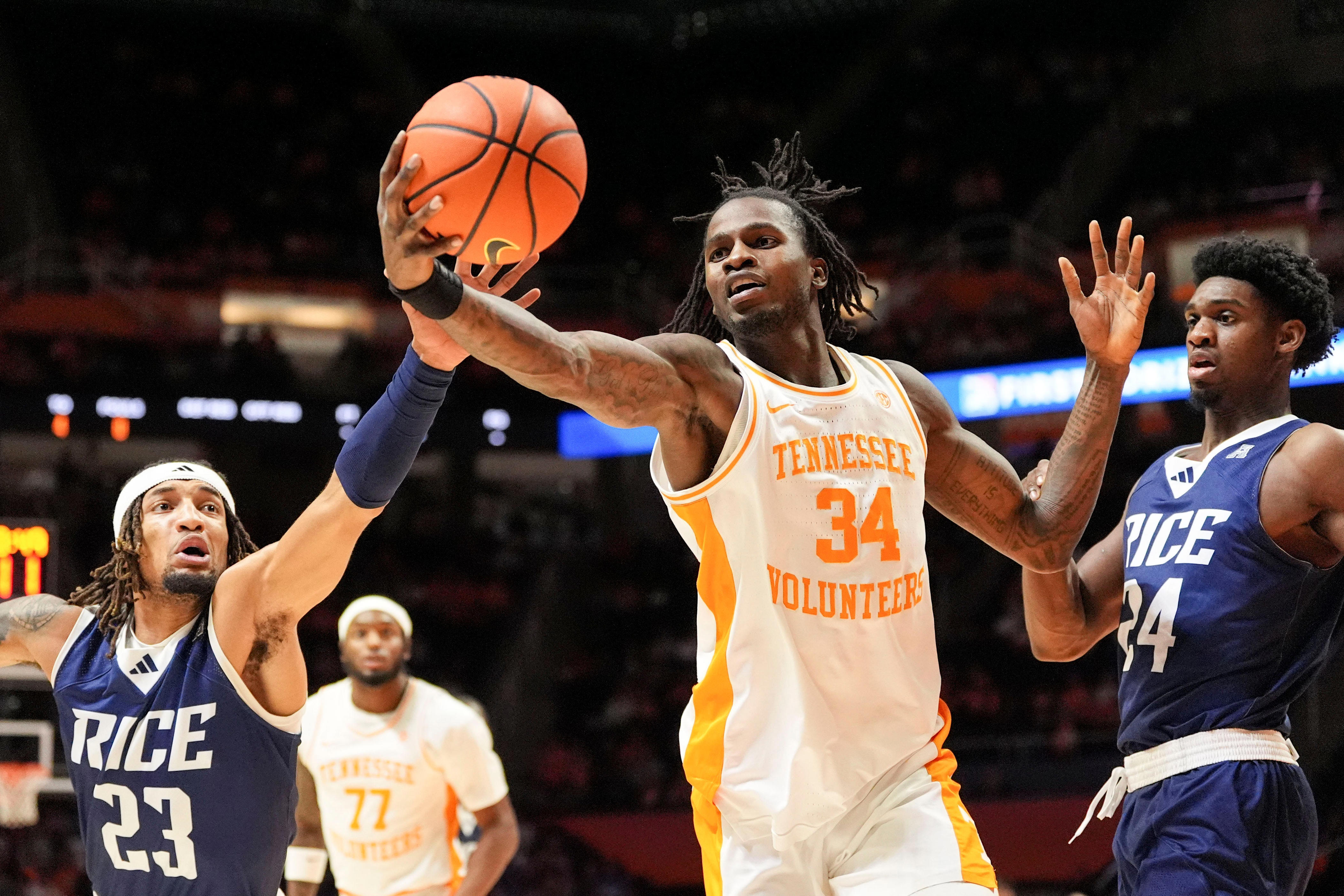 Tennessee basketball vs Rice highlights, Vols roll behind Felix Okpara ...