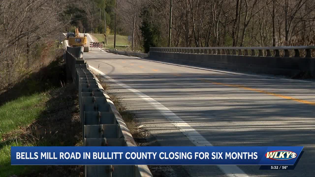 Bells Mill Road in Bullitt County to close for 6 months