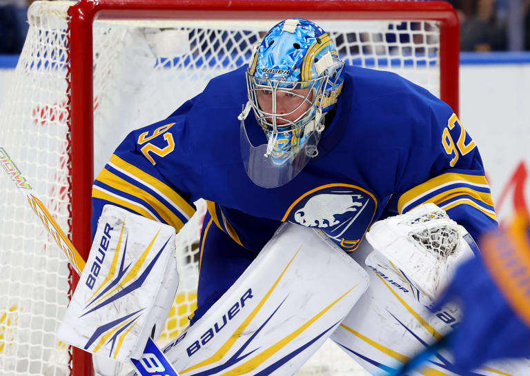 The Sabres may have a new No. 1 goalie as they beat Edmonton 5-1.