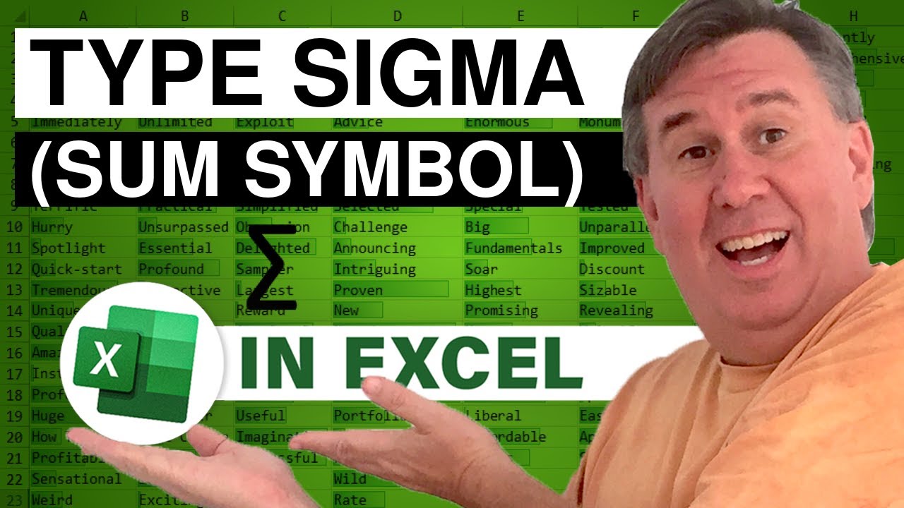 Excel Shortcut: How to Use the Σ Symbol in Your Sheets