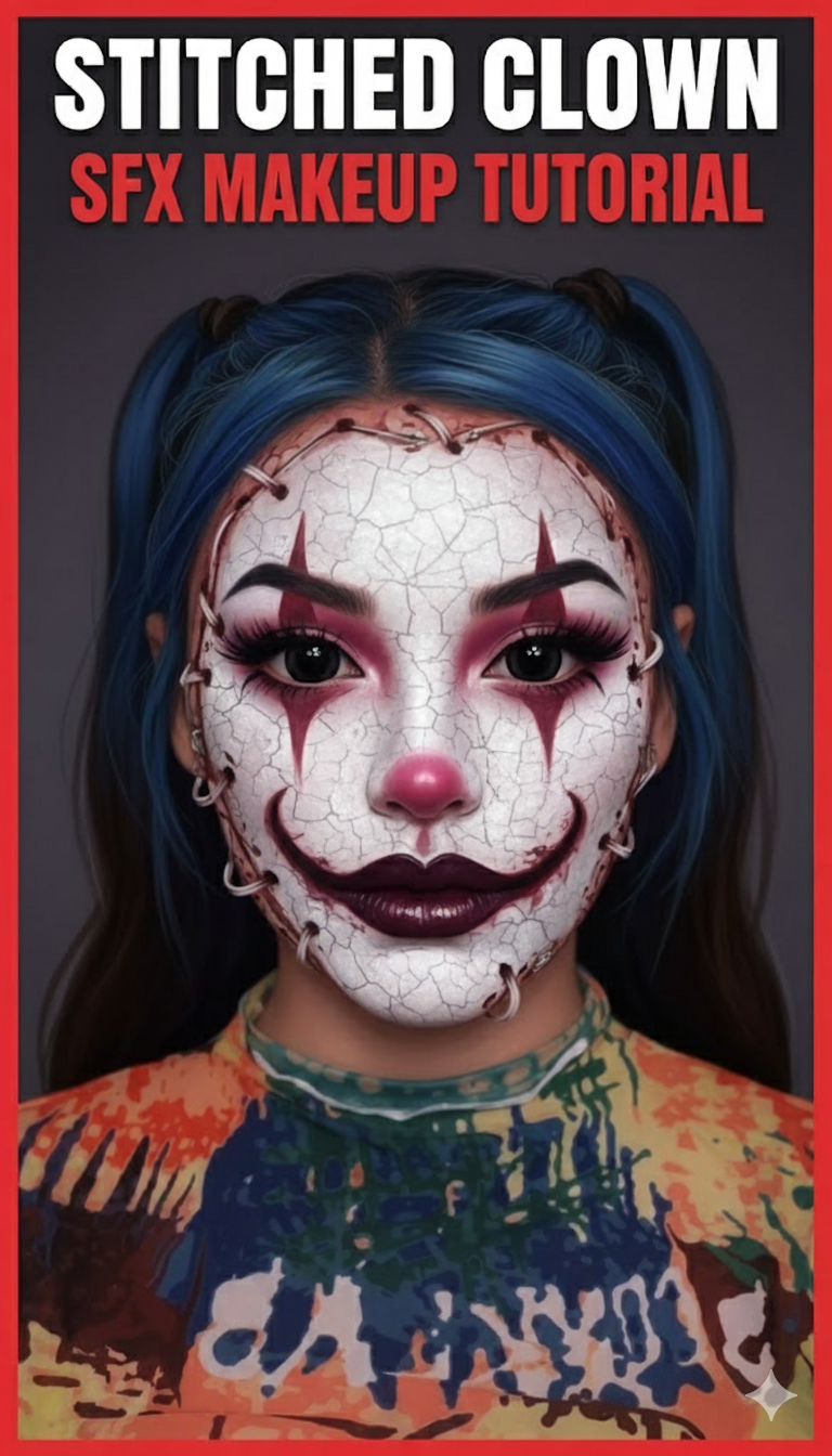 Step-by-Step Sewn Face SFX Tutorial – Creepy and Realistic