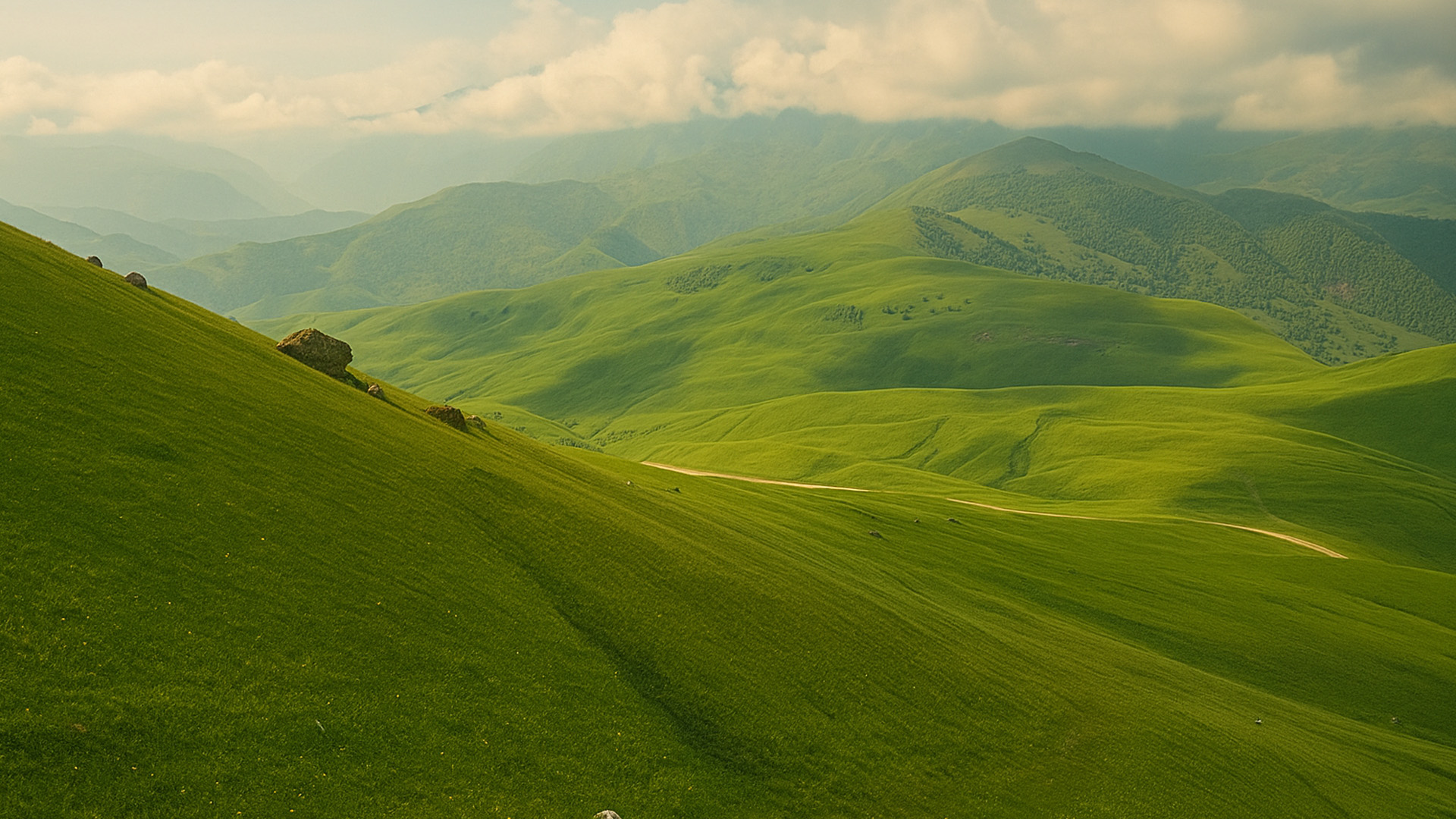 Där bergen böljar som havsvågor