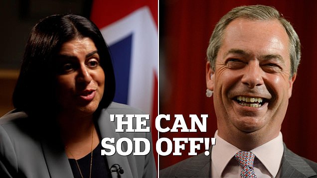 'Sod off!': Shabana Mahmood hits back Farage's 'audition joke'