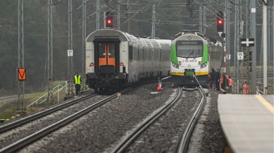 Train traffic restored on damaged railway section in Poland after sabotage