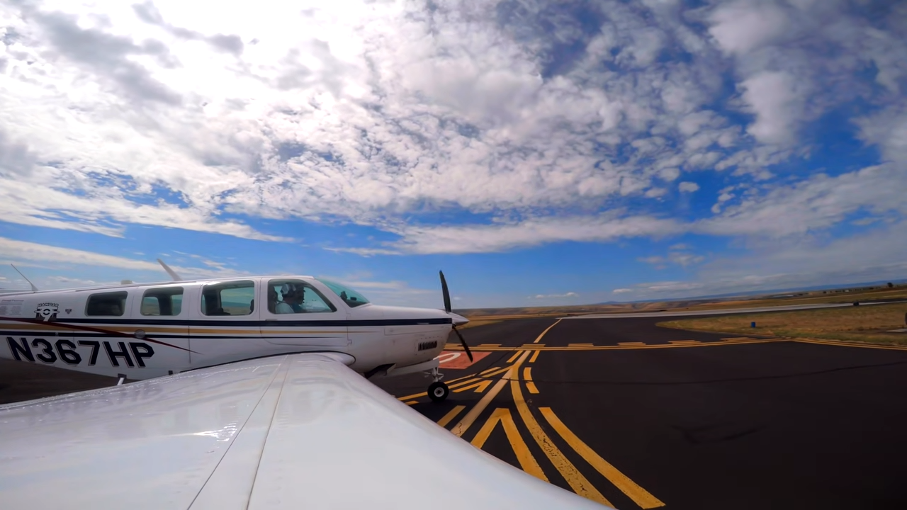 Watch a pilot land his Bonanza on a highway