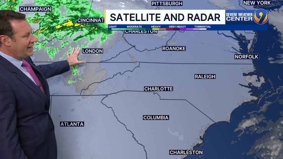 Tuesday morning's forecast with Meteorologist Keith Monday