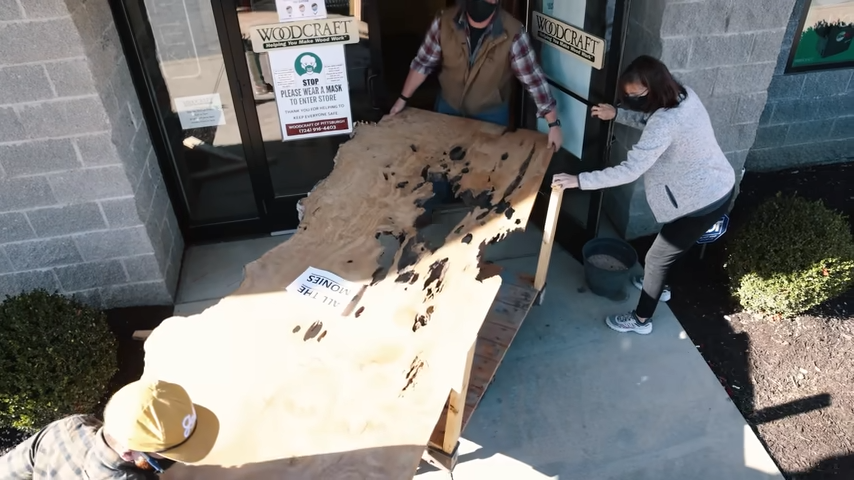 Man Builds EPIC FIRE & EPOXY Table Build with a $4,000 Slab