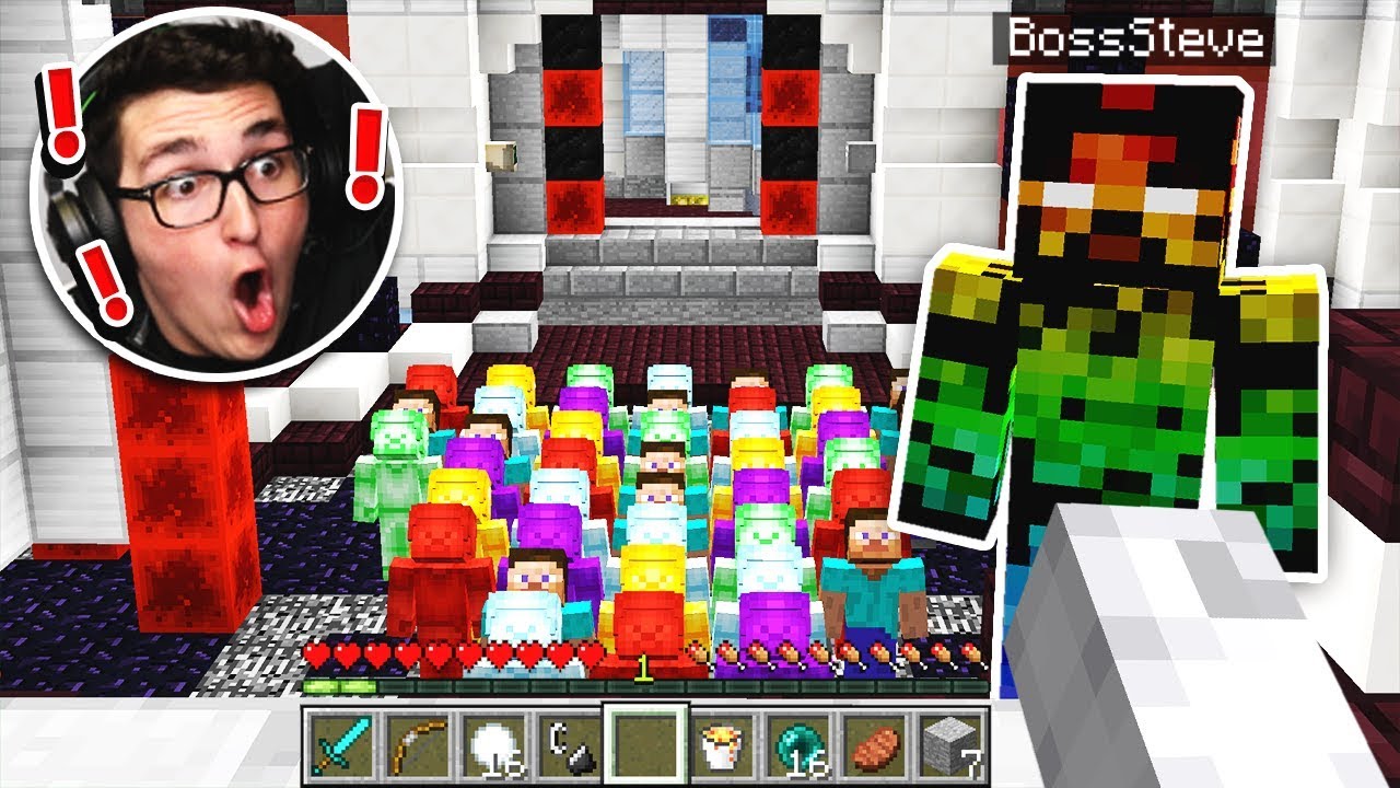 Boss Steve Reveals His Steve Army Minecraft Shocking