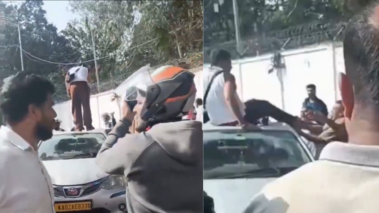 Cab-Re Dance in Bengaluru Traffic: Frustrated Commuter Climbs On Car's ...