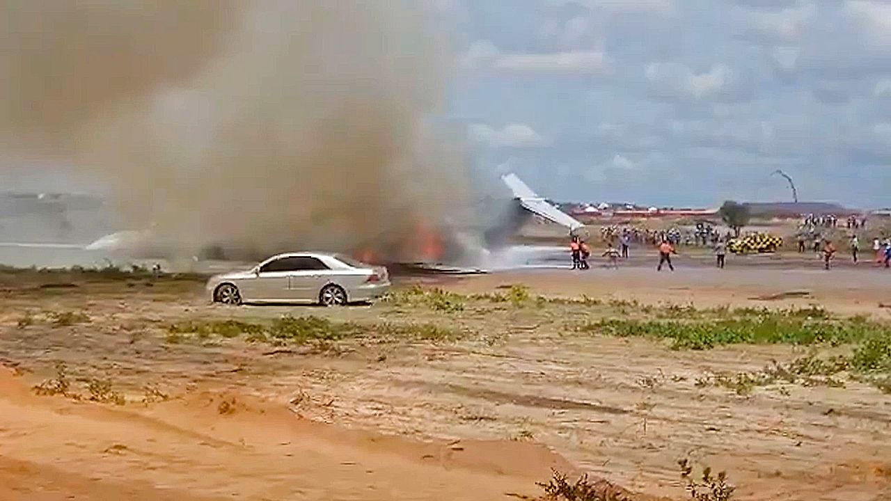 Private passenger jet carrying minister and officials crashes in ...