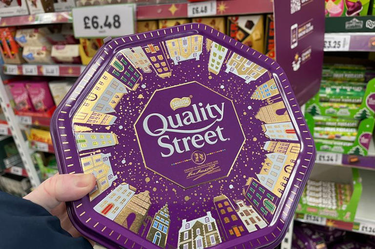 Asda selling giant retro Quality Street tin less than half the price of ...