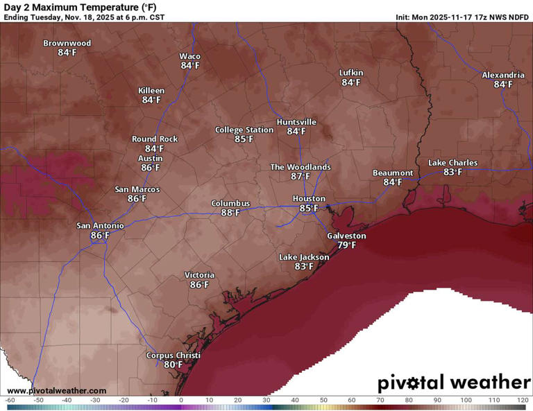 Houston heats up Tuesday with week's highest temps. Could it hit 90 ...