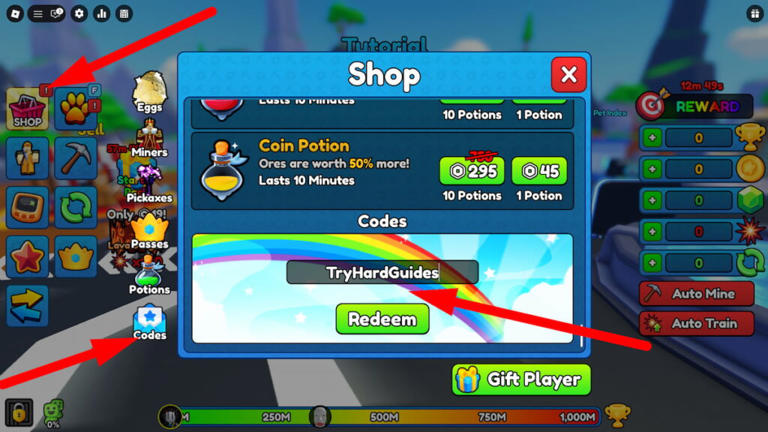 Pickaxe simulator codes [Upd] (December 2025)