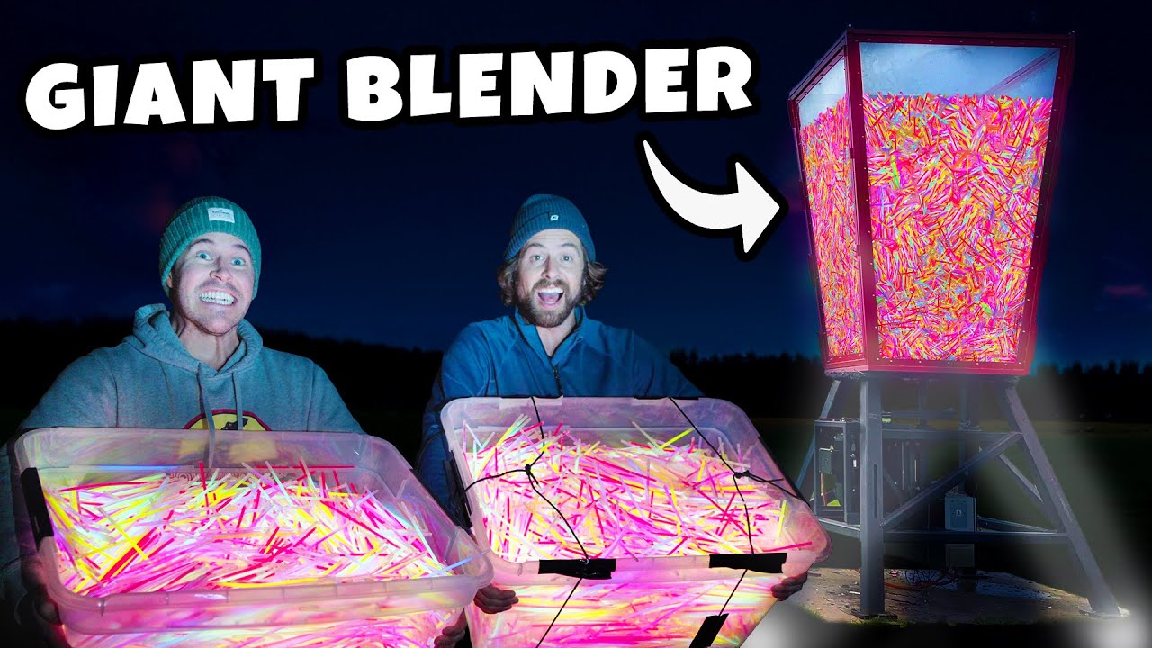 How 10,000 glow sticks get shredded in the world's largest blender