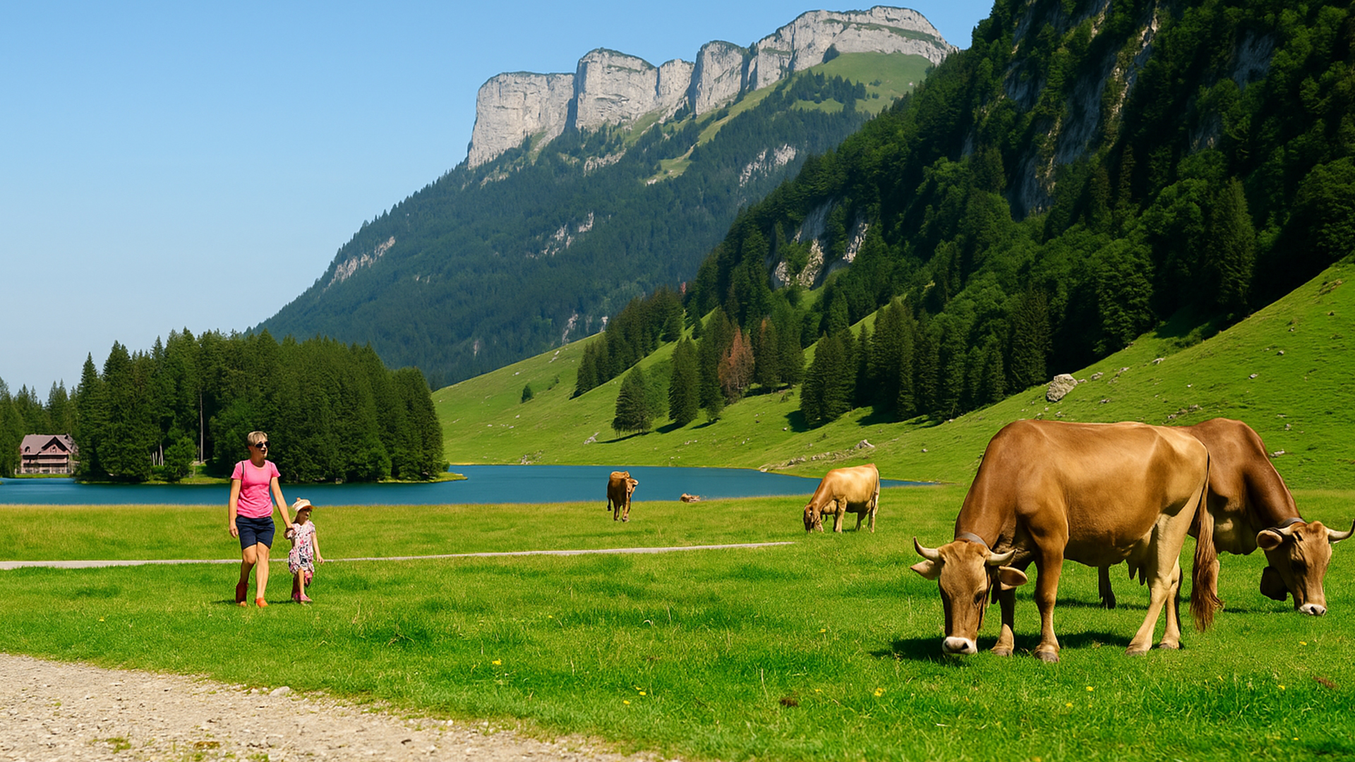 Wanderung zum Seealpsee: Traumhafte Aussichten auf den Schweizer See (4K)