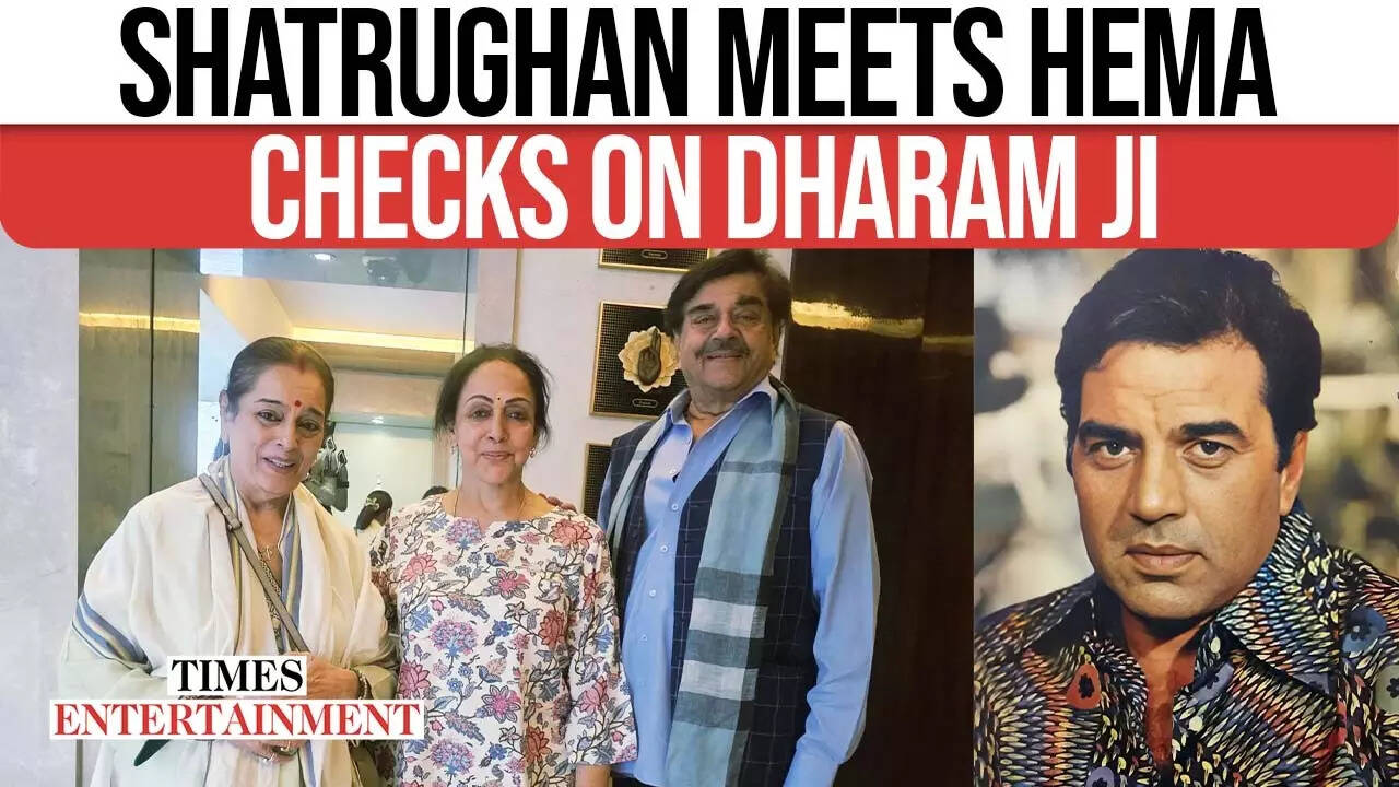 Shatrughan Sinha And His Wife, Poonam Visit Hema Malini As Dharmendra ...