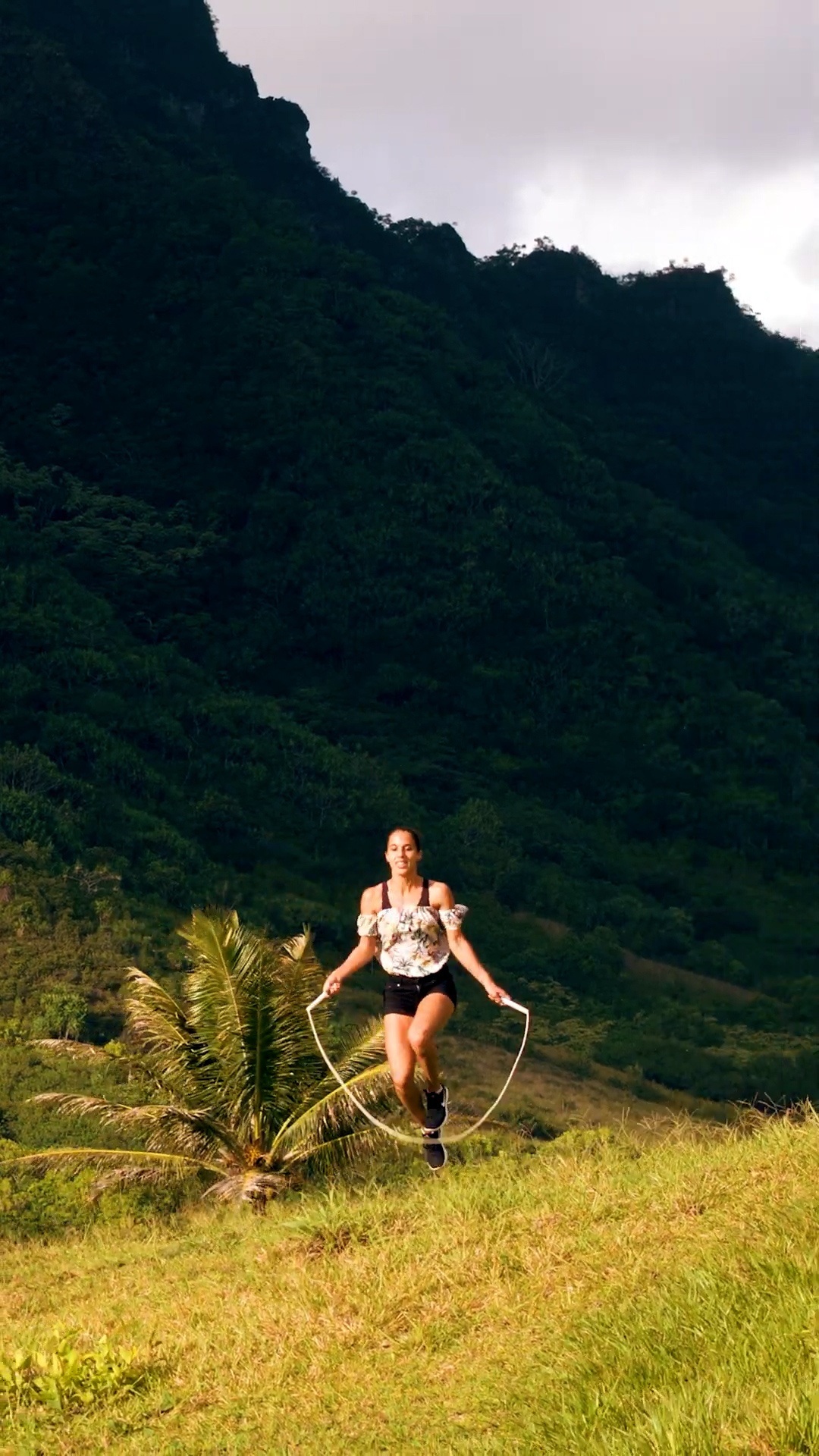Jump Rope Practice on the Beach