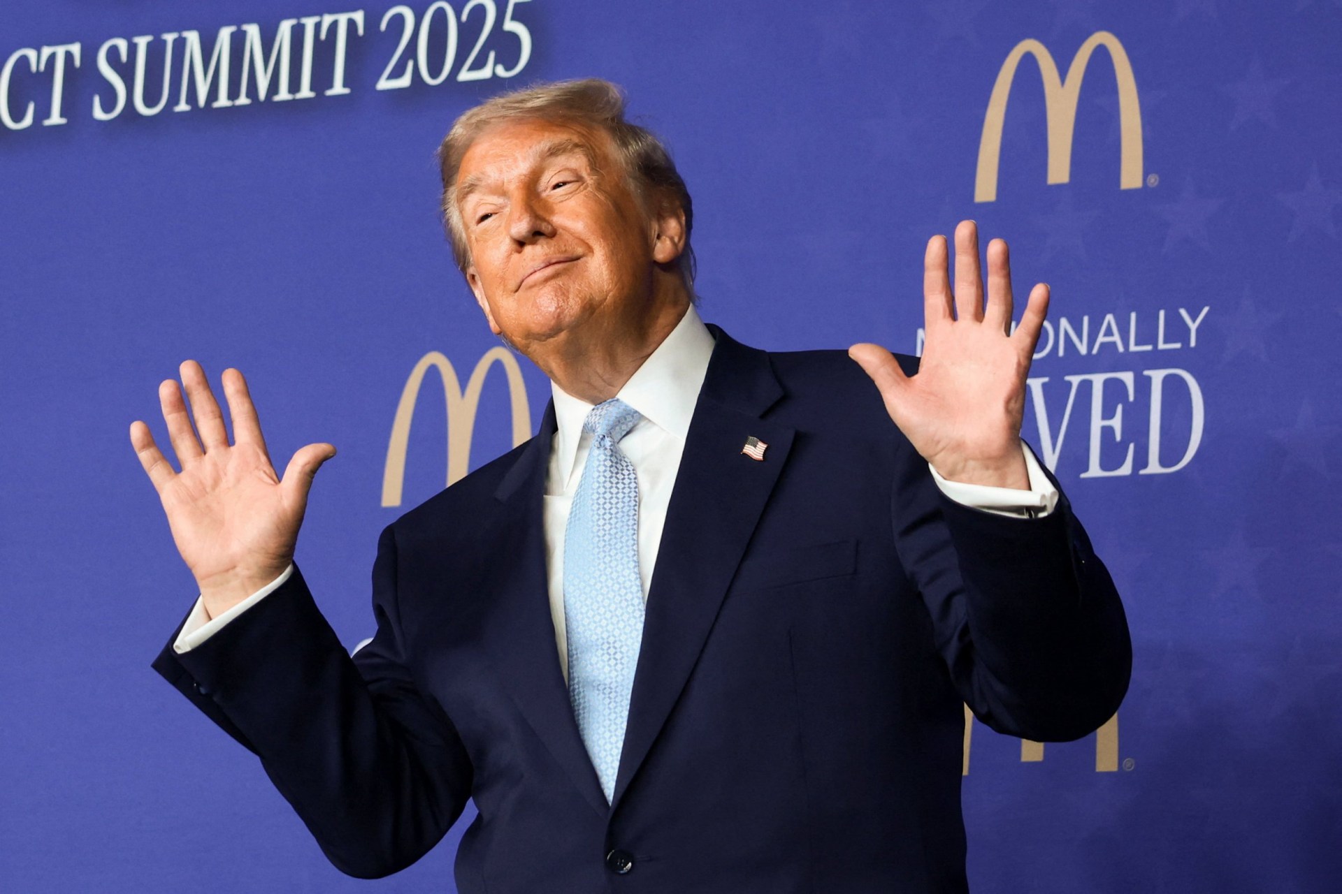 Trump talks Iran, then rants about McDonald's sauce