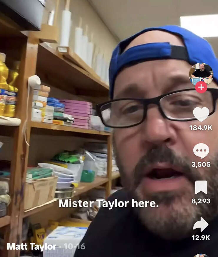 Is Matt Taylor a viral sensation or just part of a movie promo? TikTok ...