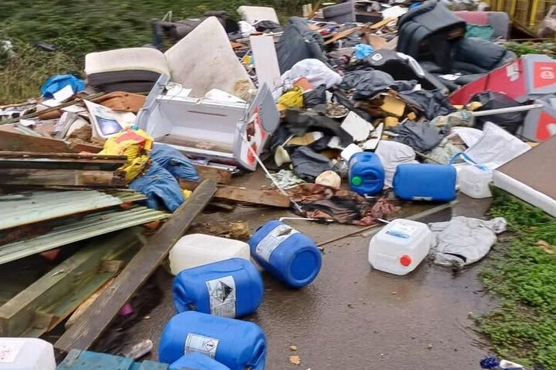 Huge fly-tip dumped under a mile away from council tip