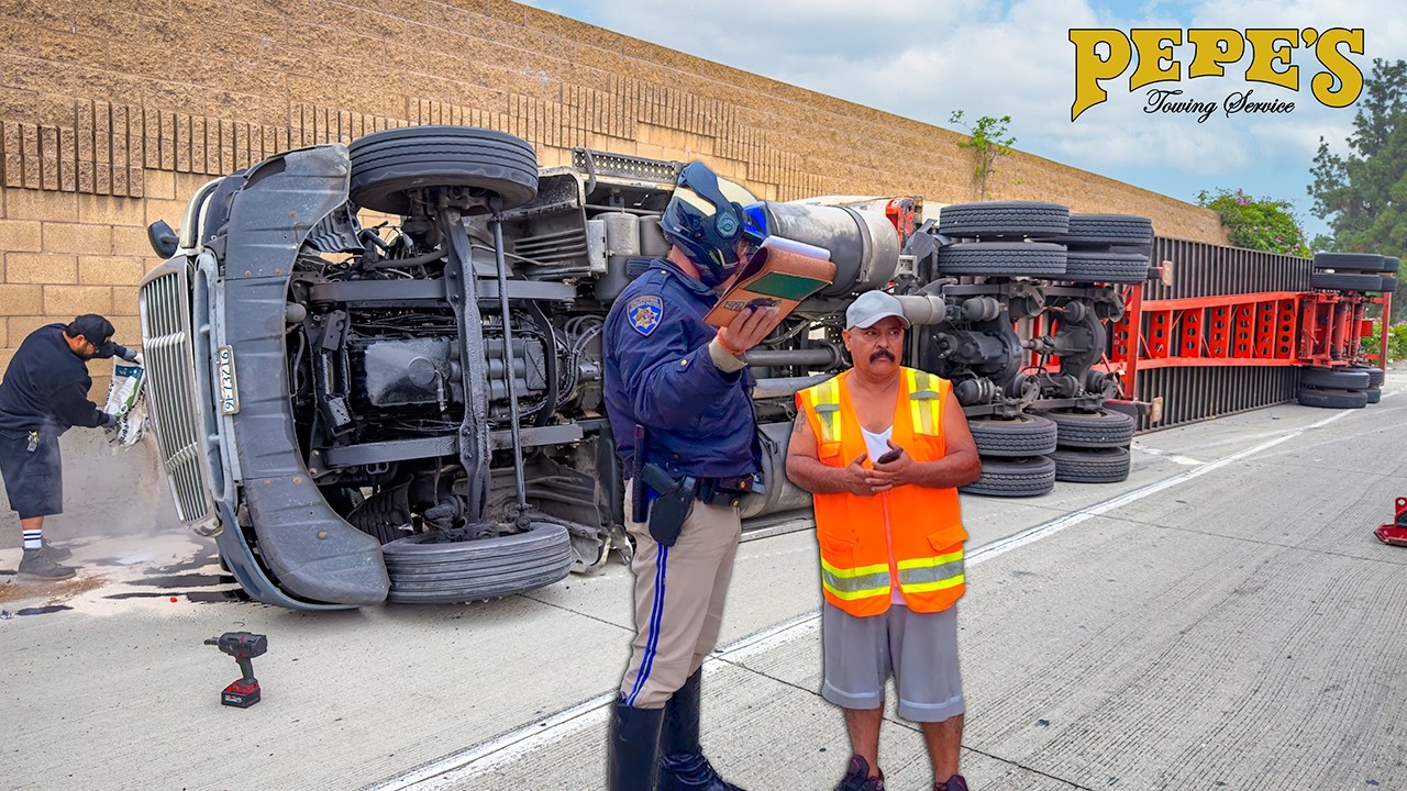 Semi Driver Gets Chewed Out After Flipping His Container