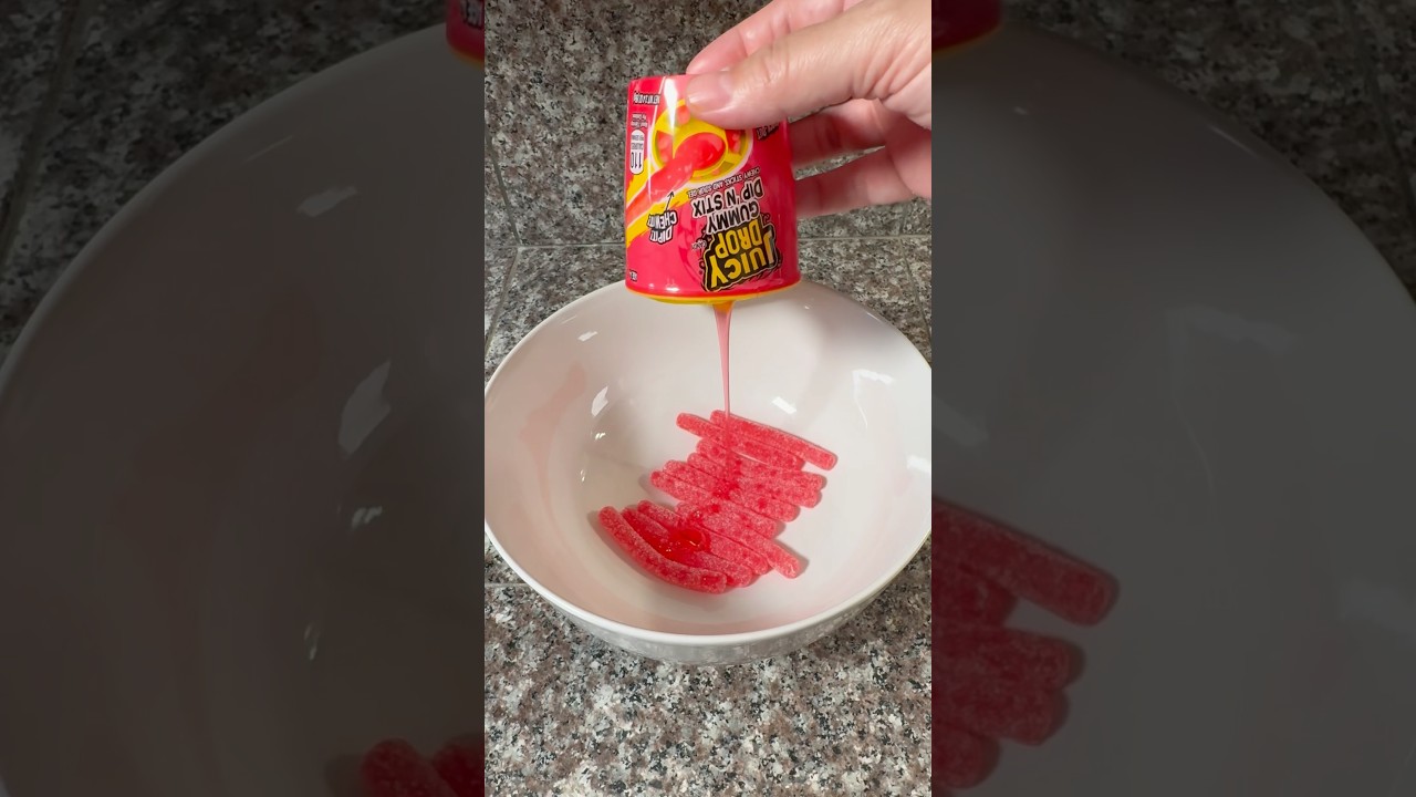 Making edible candy slime with Juicy Drop Gummy Dip