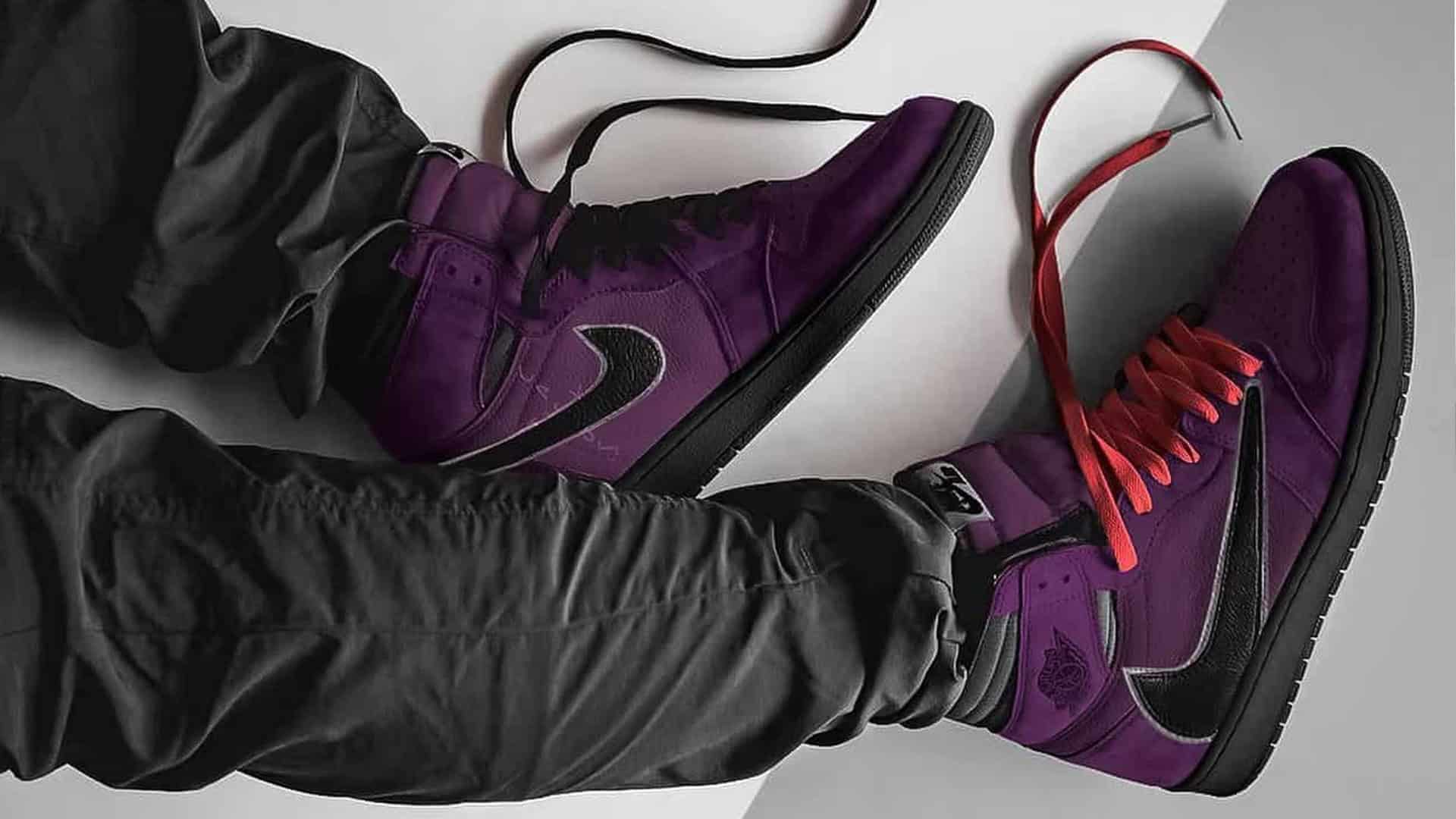 Travis Scott x Air Jordan 1 High “Purple” Delivers Grail-Level Style