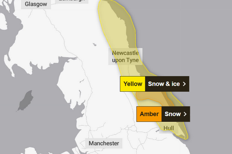 Met Office issues new amber warning as 'blizzard conditions' and 25cm ...
