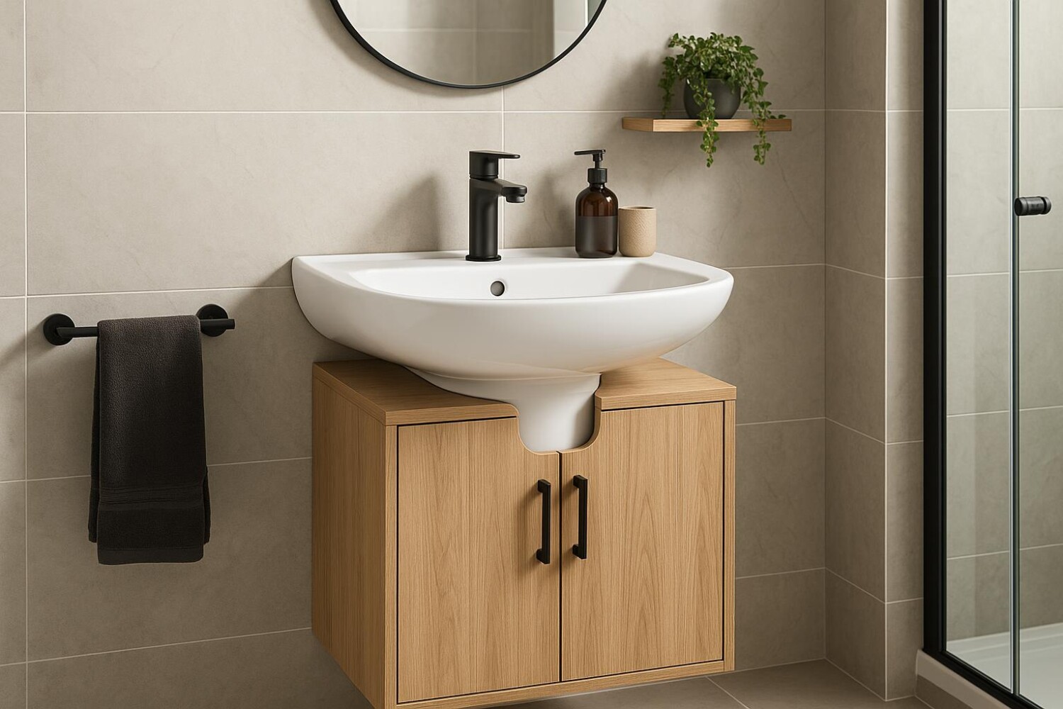 Transformez votre lavabo sur pied avec un meuble intégré à moins de 100 ...