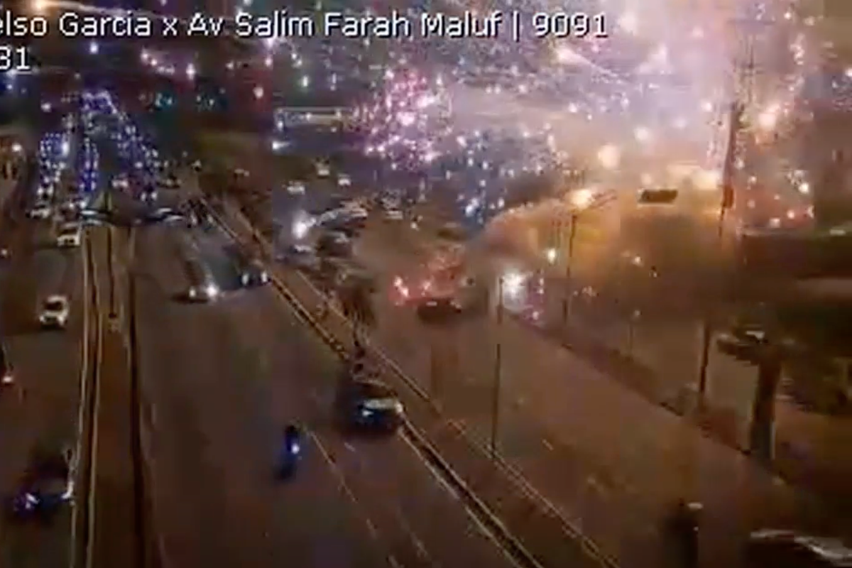 Moment deadly fireworks explosion rips through homes in Sao Paulo