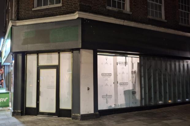 Work underway inside 'kiosk' unit in former McDonald's building