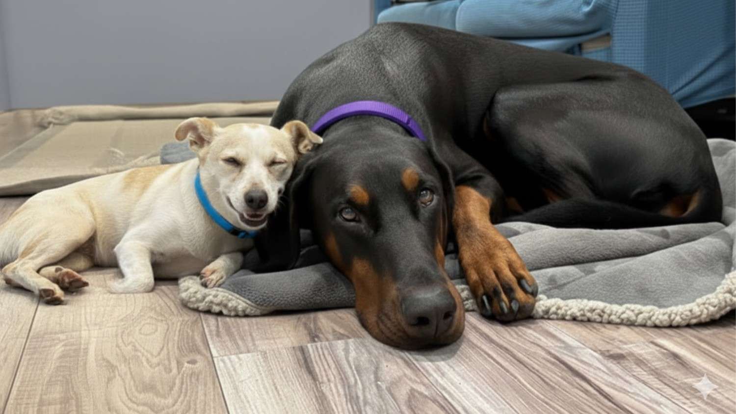 Watch How Our Doberman Tries to Become Best Friends with This Rescue