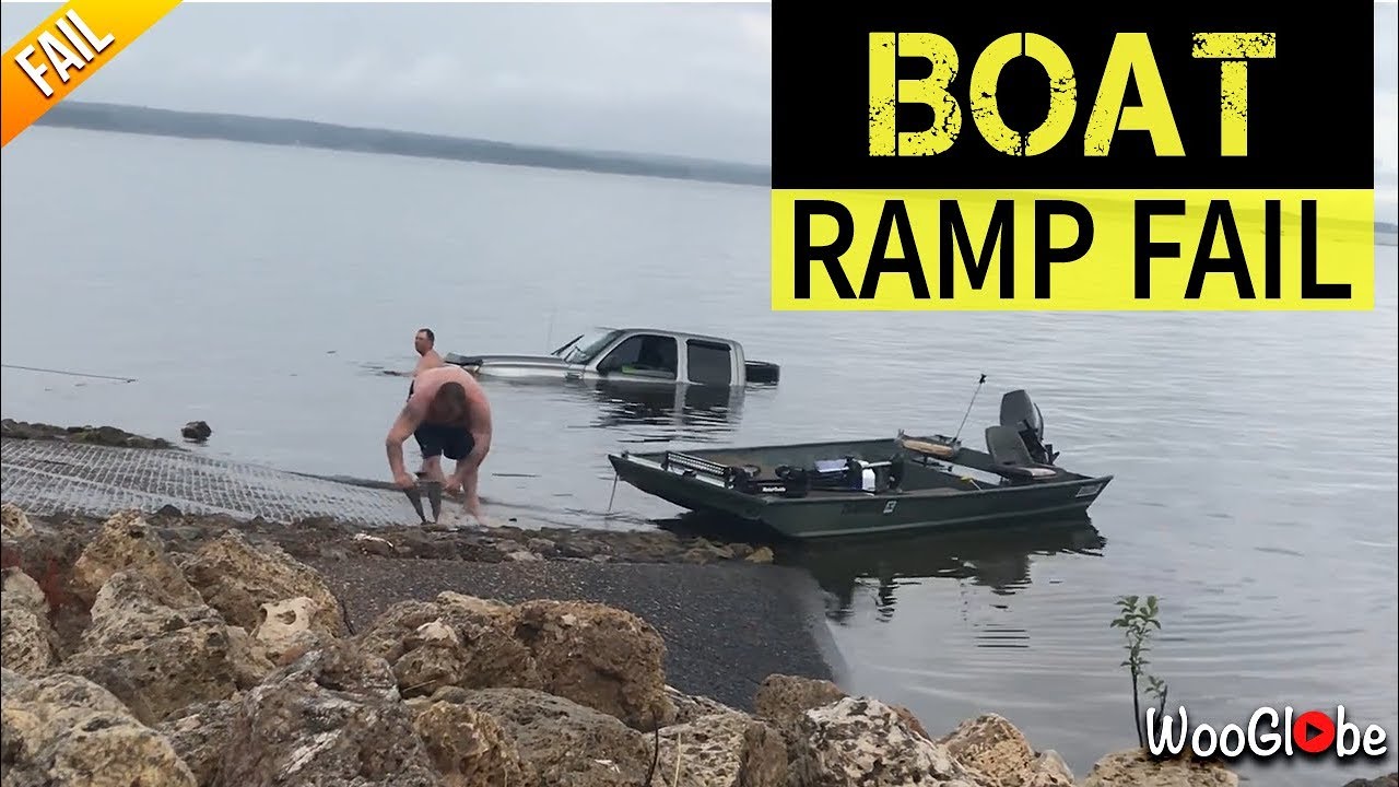 'Truck Fully Submerged in Water Following EPIC Boat Ramp Fail