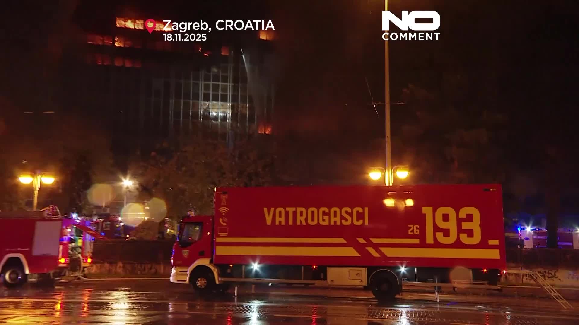 Zagreb skyscraper fire causes major damage