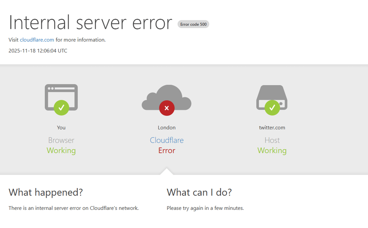 Cloudflare live: Hundreds of websites go offline as network crashes