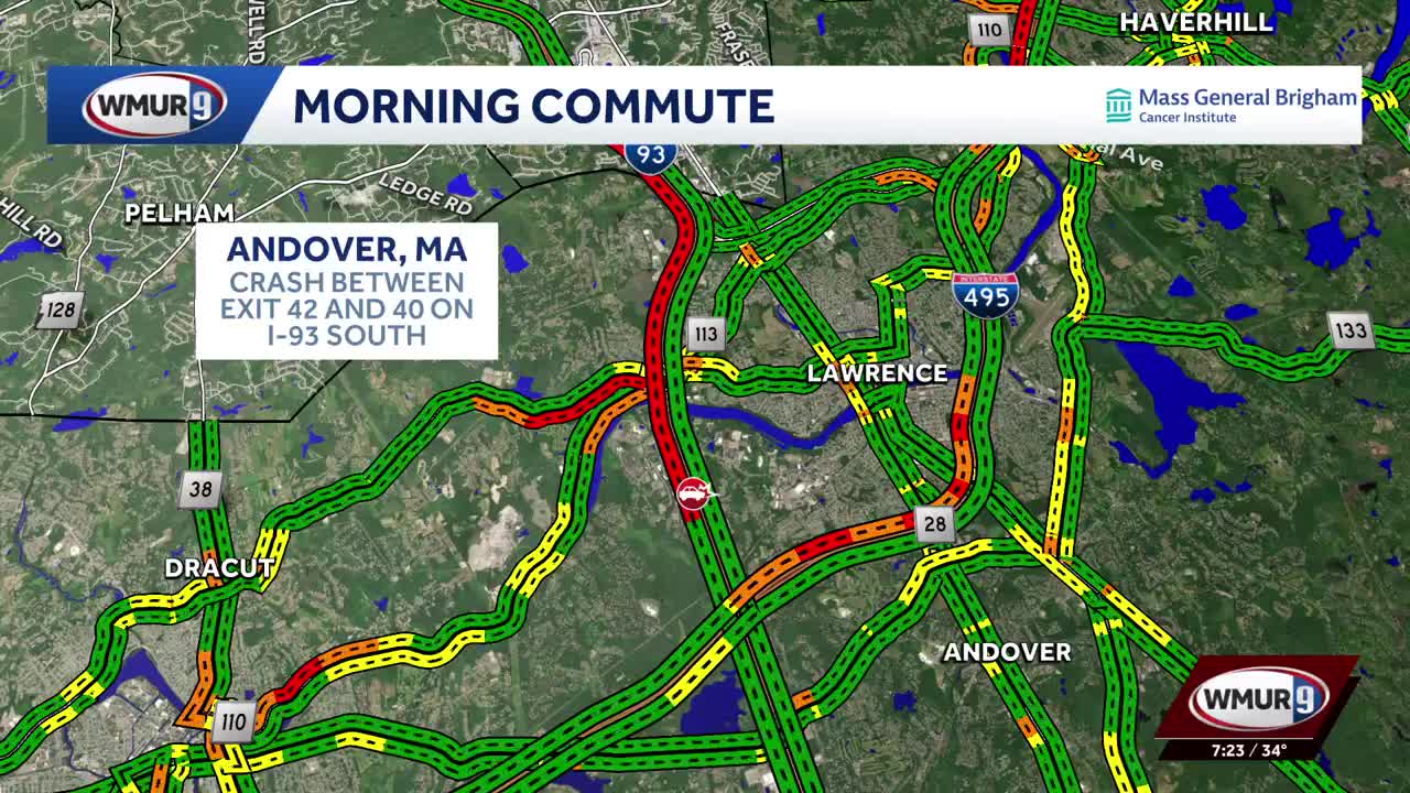 Crash leading to backups on I-93 South