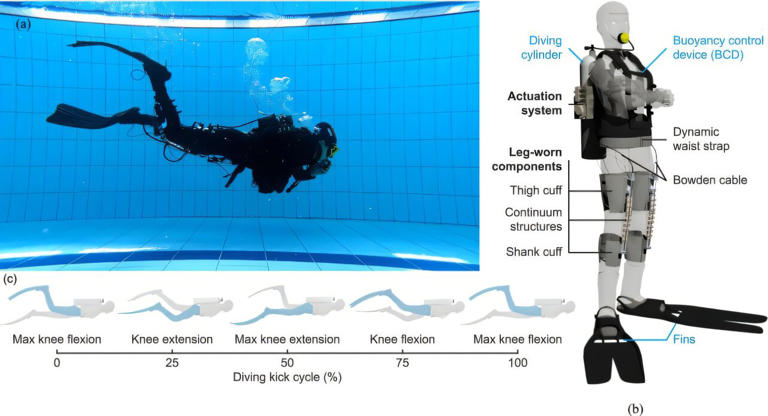 World’s first robotic exoskeleton makes diving easier, reduces muscle ...