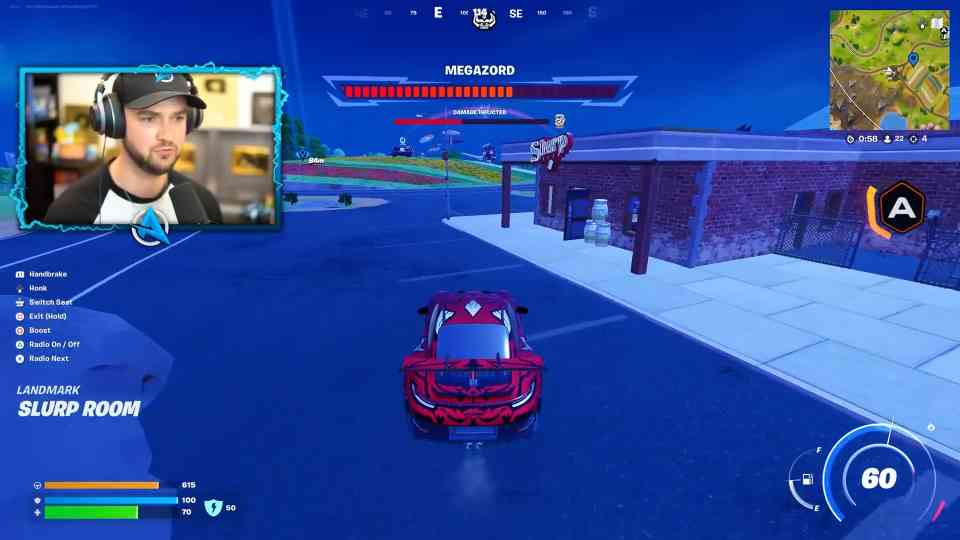 Becoming the Megazord Boss in Fortnite - Mythic Boss Event