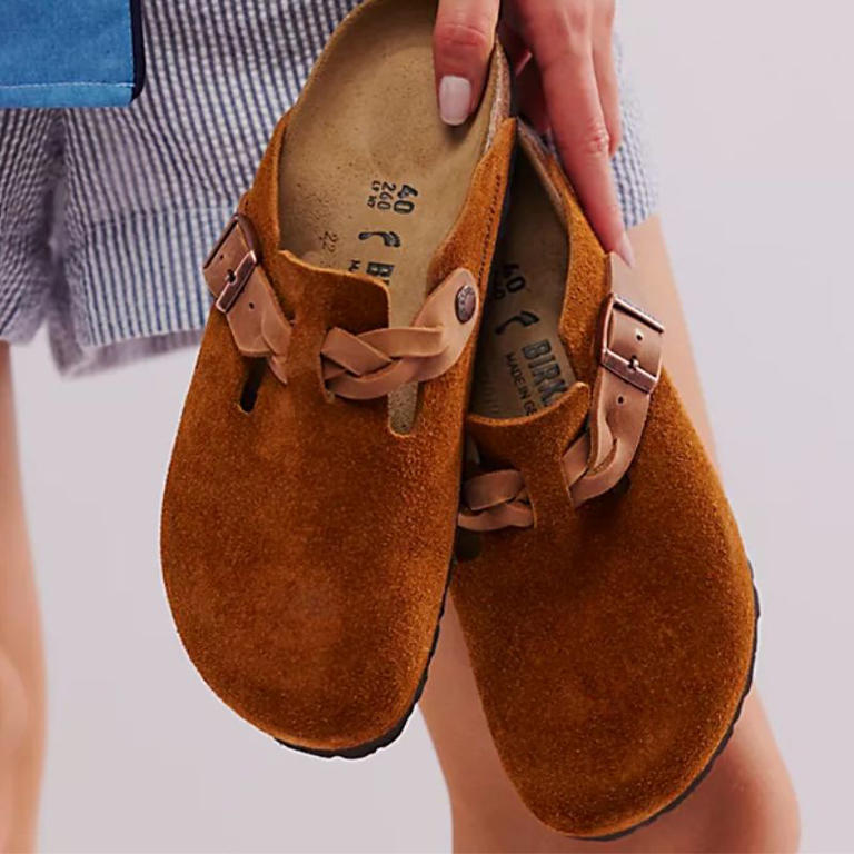 Claudia Winkleman’s Birkenstock Boston clogs have a winter-ready update ...