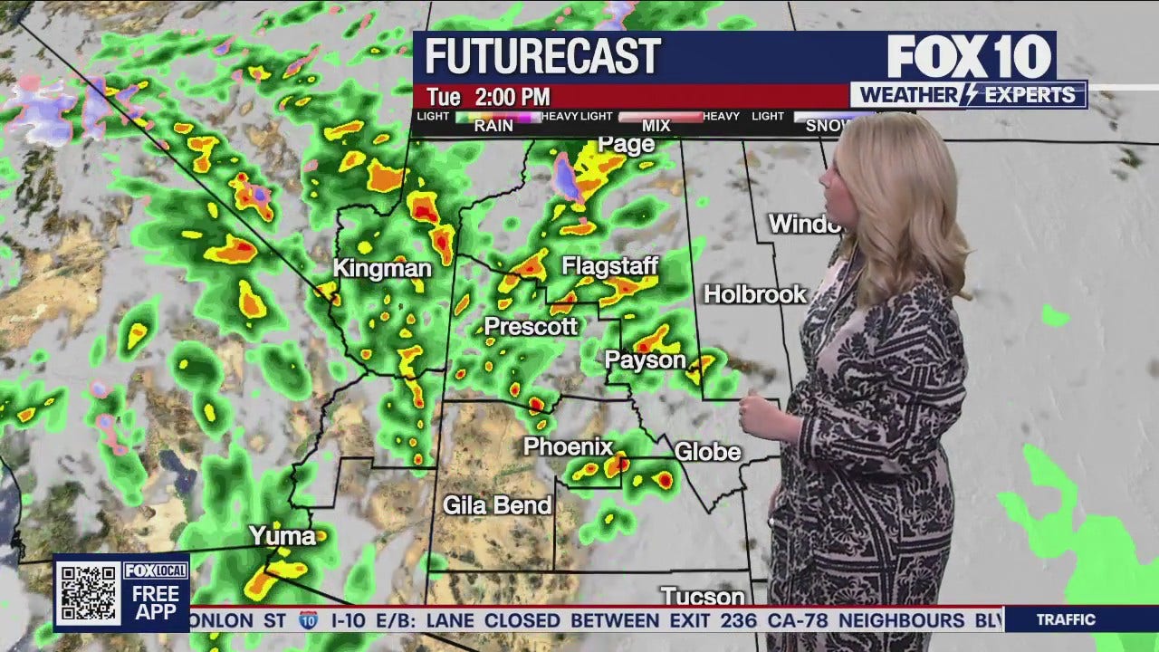 Arizona weather forecast: Scattered showers, thunderstorms moving ...
