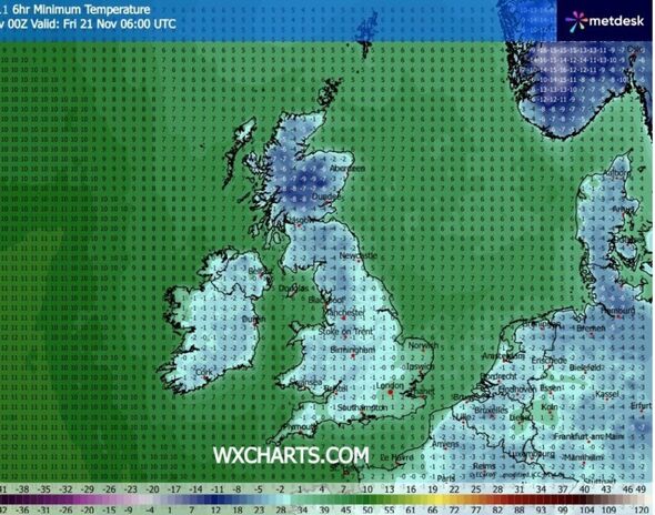 Cold weather maps show exact date brutal -9C cold snap hits UK as snow ...