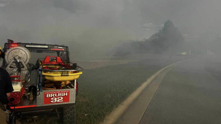 Firefighters respond to large cornfield fire Monday afternoon