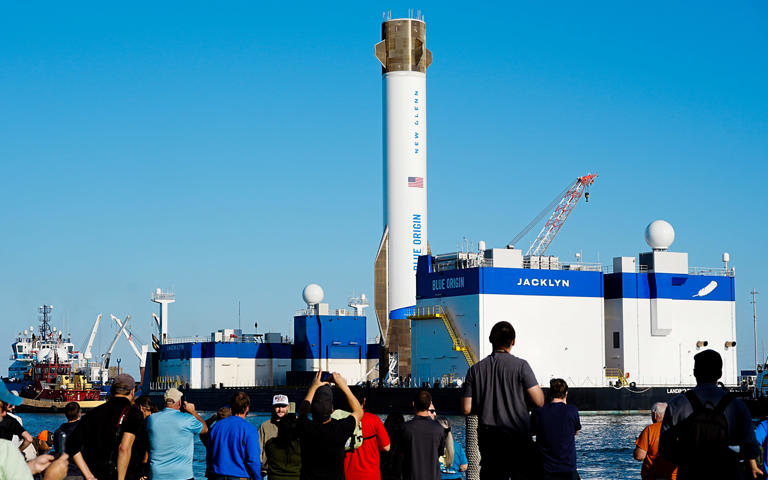 After historic landing, Blue Origin's New Glenn booster sails into Port ...