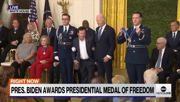 WATCH: Michael J Fox can't keep the smile off his face as he is awarded ...