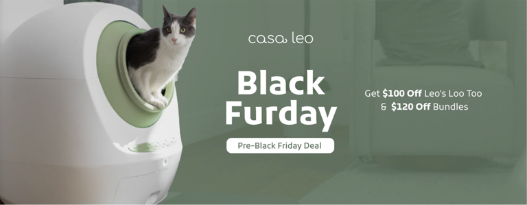 Black Friday Self-Cleaning Litter Box Deal 2025! Leo's Loo Too - Casa ...