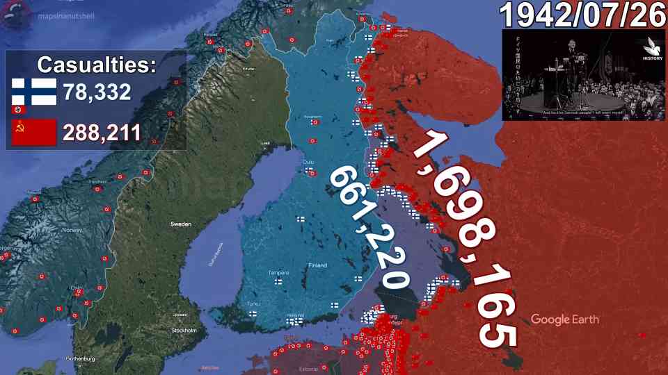 Continuation War mapped