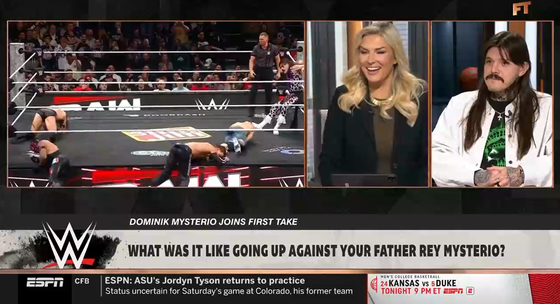 WWE star leaves ESPN host speechless