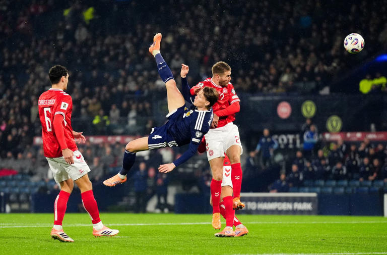 Scott McTominay scores bicycle kick goal for Scotland in key World Cup ...